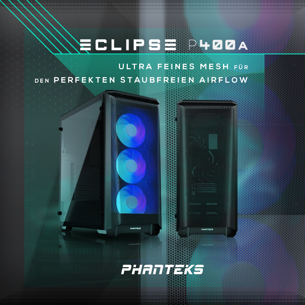 PHANTEKS Eclipse P400 Air Metal Mesh Front-Panel jetzt verfügbar! - Caseking Blog