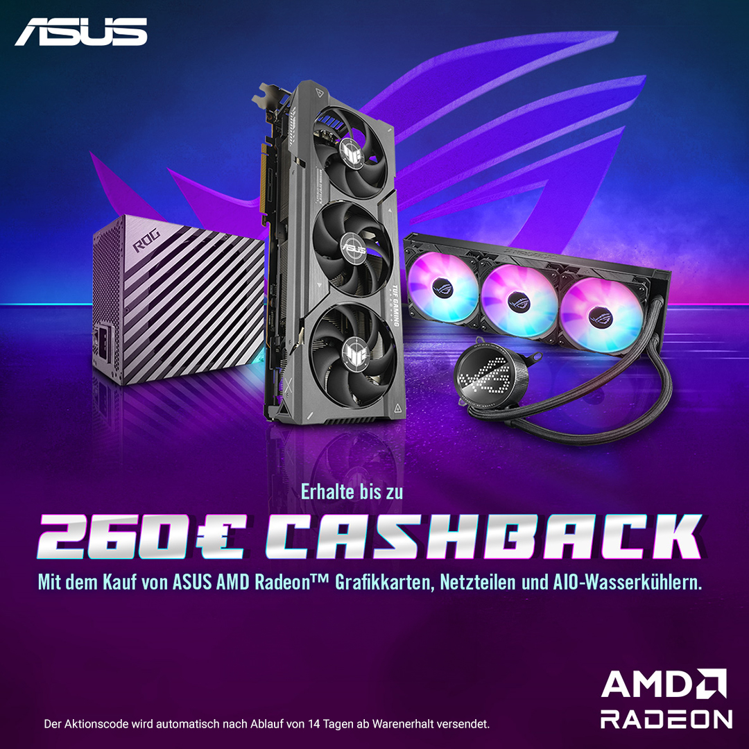 Ausgewählte ASUS Radeon RX 7000-Grafikkarten, Netzteile und AiO ...